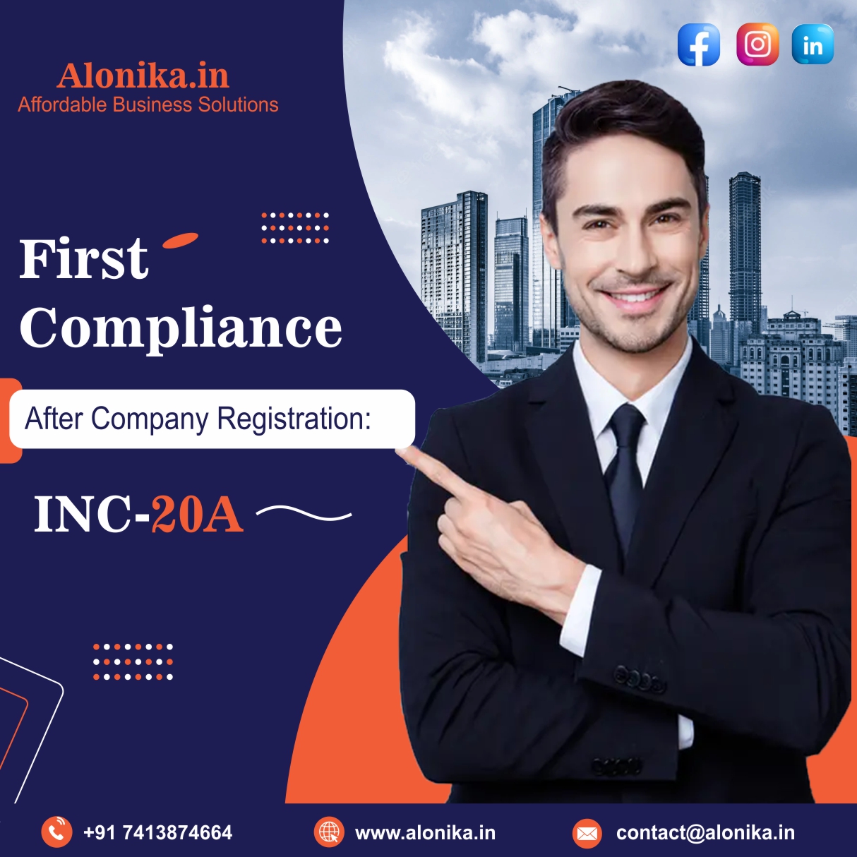 INC-20A First compliance after Company Registration